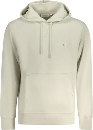 Calvin Klein Homme, Sweatshirts et sweats &agrave; capuche, Beige, Taille: L Pull Beige en Coton pour Homme avec Capuche