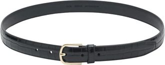 Toteme Femme, Accessoires, Noir, Taille: 90 CM Slim Croco Embossed Belt