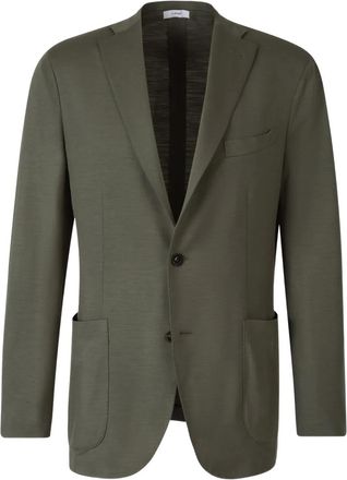 Boglioli blazer en laine &agrave; simple boutonnage - Vert