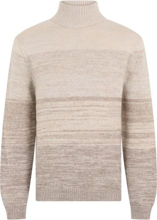 Malo Homme, Pulls, Beige, Taille: 2XL Pull Ras du Cou &Eacute;l&eacute;gant &agrave; Rayures Neutres