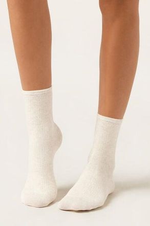 Calzedonia Kurze Socken Mit Cashmere Und Glitzergarn Hautfarben