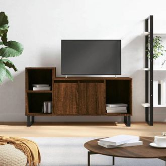 vidaXL Vidaxl - Meuble tv Ch&ecirc;ne marron 100x35x55 cm Bois ding&eacute;nierie