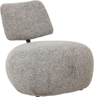 Made In Meubles Made In Meubles - Fauteuil en tissu bouclette avec dossier gris Calya