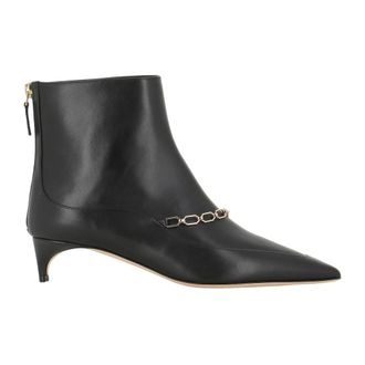 Malone Souliers Schwarze Lederstiefeletten mit spitzer Kappe - - Shoes - Damen - Schwarzk - 38 1/2 EU