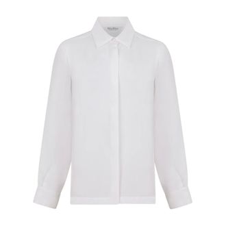 Max Mara Femme, Blouses et Chemises, Blanc, Taille: 40 FR Chemise en soie blanche