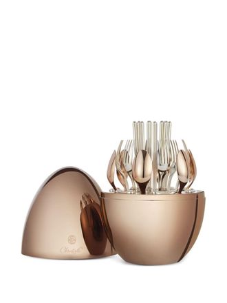 Christofle lot de 24 couverts Mood Asia Precious pour six personnes - Rose