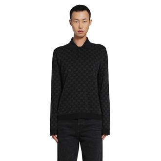 Gucci Viscose GG Jacquard Polo Shirt