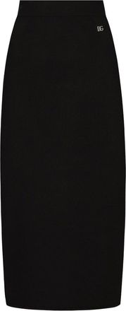 Dolce & Gabbana Knielanges Kleid - Schwarz