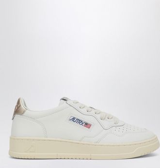 Autry Medalist white/gold leather trainer