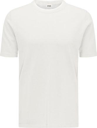 Drykorn Elastisches Feinstrick-T-Shirt mit Rundhalsausschnitt in