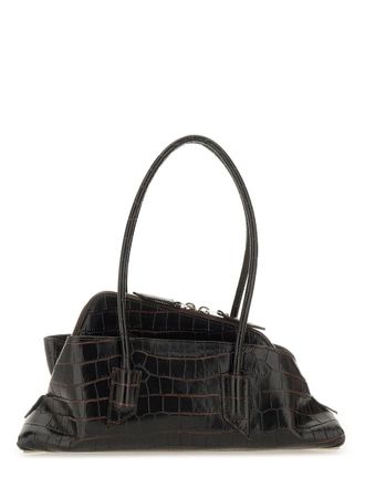 The Attico Womens Shoulder Bag La Passeggiata Small Brown Leather