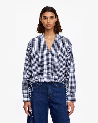 Arket Seersucker-Oberteil -Blau