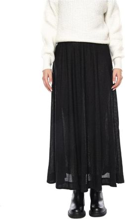 Minimum Femme, Jupes, Noir, Taille: 42 FR Jupe Maxi Pliss&eacute;e