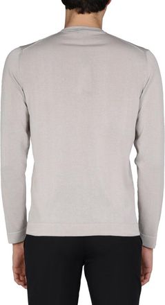 Drumohr Cotton Crew Neck Sweater - Gray
