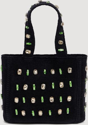 Sandro Stricktasche mit Schmucksteinen