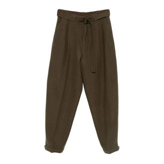 Emporio Armani Homme, Pantalons, Vert, Taille: M Wide Pantalons