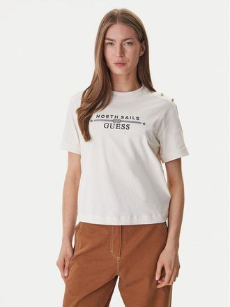Guess T-Shirt GUESS x NORTH SAILS W6GI03 K2657 &Eacute;cru Relaxed Fit