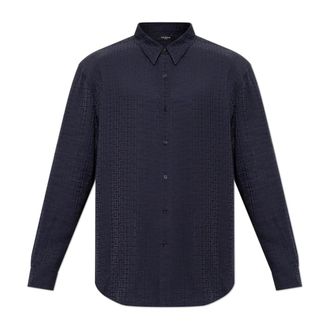 Balmain Monogram Jacquard Shirt - - Shirts - Herren - Blau - 2XL