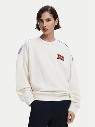 Desigual Sweatshirt Mickey Mouse 25SWSK39 &Eacute;cru Regular Fit