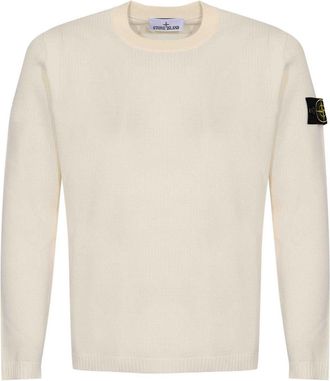 Stone Island Pull Col Rond - Blanc