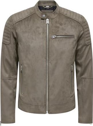 Only & Sons Onsgus OTW Veste de Course en Faux Daim Motard, Falcon, M Homme
