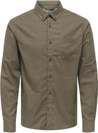 Only & Sons Onsroad Life Reg Melange Ls T-Shirt Noos, Falcon, L