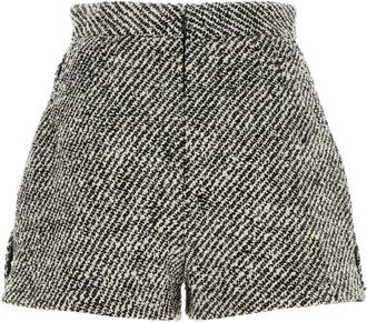 Versace Womens Skirt Responsible Bicolour Wool Boucle Blackwhite Gonne