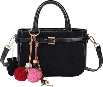 Generic Kexpery Sac &agrave; main en faux daim avec bandouli&egrave;re r&eacute;glable, sac crois&eacute; r&eacute;tro, sac bucket pour femmes, pour le travail, voyage