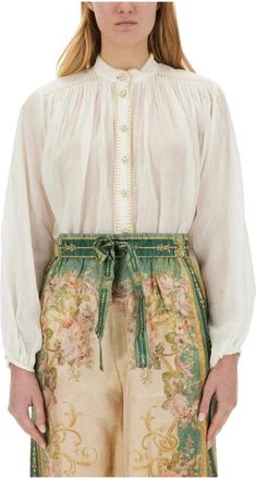 Zimmermann Femme, Blouses et Chemises, Beige, Taille: 40 FR Junie Billow Blouse