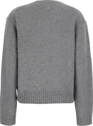 Polo Ralph Lauren Bear-Motif Wool and Cashmere Sweater - Gray