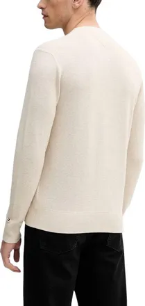 Tommy Hilfiger Logo-Print Organic Cotton Sweatshirt - Beige
