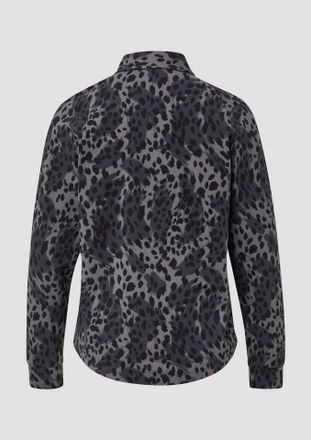 s.Oliver Langarmshirt T-Shirt Jerseybluse mit Leo-Muster