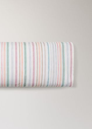 Mango Housse de coussin en percale de coton multirayures couleurs 45x110 cm vert - Home - 45x110cm - MANGO HOME