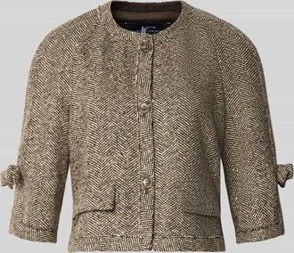 Luisa Cerano Regular Fit Blazer mit Rundhalsausschnitt und 3/4-Arm