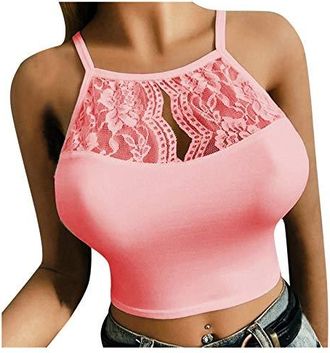 Generic Brassi&egrave;re sexy en dentelle florale pour femme, rose, XL