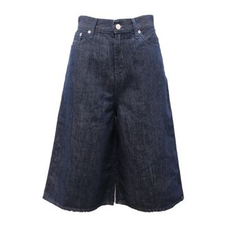 Roy Rogers Blaue Baumwoll/Leinen Bermuda Reissue Modell - - Shorts - Damen - Blau - W26