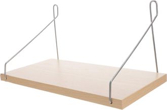 Valiclud Minimalistisches Wandregal Holzfarben Wandmontiertes Regal Mit Stabilem Halt Für Schlafzimmer Küche Und Büro Vielseitiges Hängeregal Für Bücher Pflanz