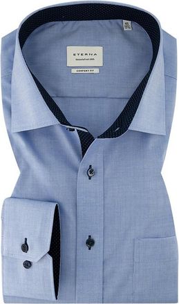 Eterna Herren Hemd blau Baumwolle