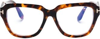 Tom Ford Eyewear Brille mit Oversized-Gestell - Braun