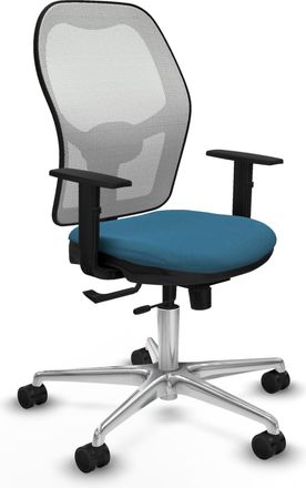 Piqueras y Crespo Arbeitsstuhl mit 1D-Armen, h&ouml;henverstellbare Lendenwirbelst&uuml;tze, ausgestattet mit Syncro/Traslack und eingespritztem Schaum. Mit Rollen von 65 mm Nylo