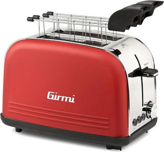 Girmi Girmi TP5702 Toaster, 850 W, Rot und Silber