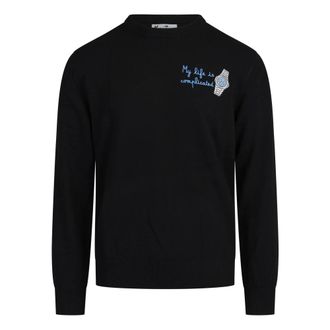 MC2 Saint Barth Pull &agrave; col rond Heron - Homme - Pulls - Noir - Taille: L