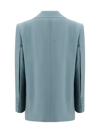 Chlo&eacute; Womens Double-Breasted Blazer Urban Grey Merino Wool Ovis Aries Blazers & Vests