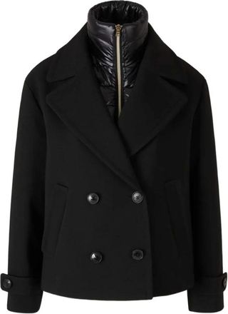 Herno Femme, Vestes, Noir, Taille: 38 FR Peacoat ultraléger 2 couches en scuba et nylon