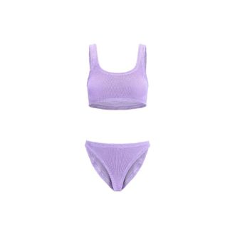 Hunza G Femme, Maillots de bain, Violet, Taille: ONE Size Bikini en polyamide au design minimaliste