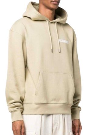 Jacquemus Le Sweatshirt Beige Cotton Hoodie Size XL