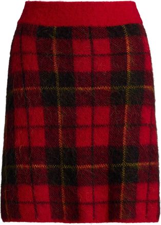 Ralph Lauren PLAID ALPACA-BLEND MINISKIRT