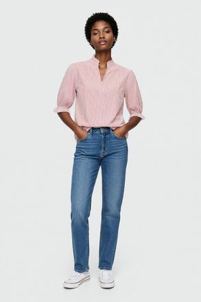 Gerard Darel Blouse en popeline ray&eacute;e - UDAY - Coquelicot