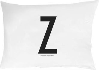 DESIGN LETTERS Buchstaben Kissenbezug (A-Z) | Baumwolle Kissenbezug 70x50 | Kissenbezug Wei&szlig; | Ideal f&uuml;r dekokissen, Outdoor Kissen, Couchkissen & Sofa Kissen