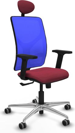 Piqueras y Crespo Stuhl mit Lendenwirbelverstellung, mit 2D-Armlehnen und festem Kopfteil, ausgestattet mit 3 Positionen und Schneideschaum, mit Rollen von 65 mm, Parke